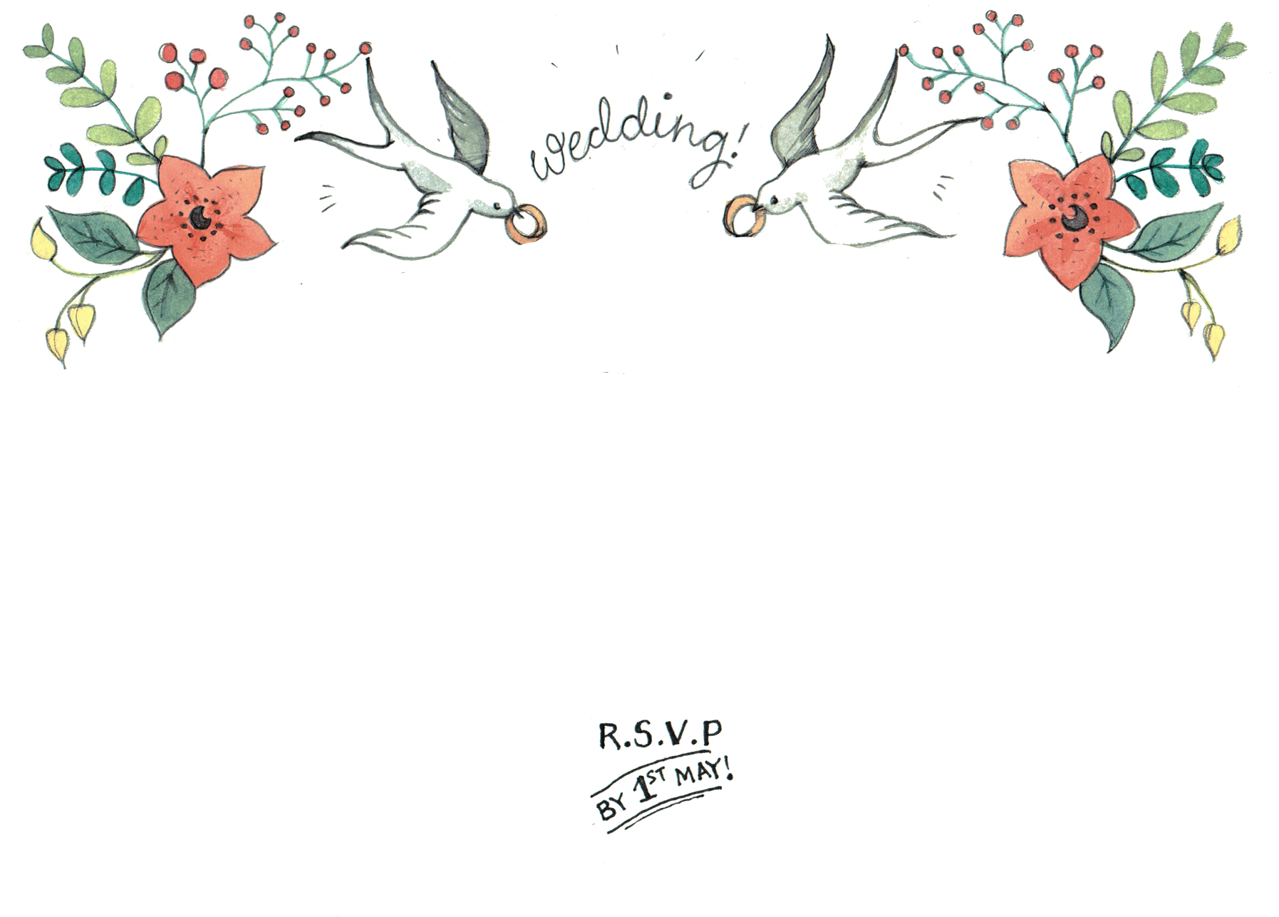 Wedding RSVP border | Annabel Vita